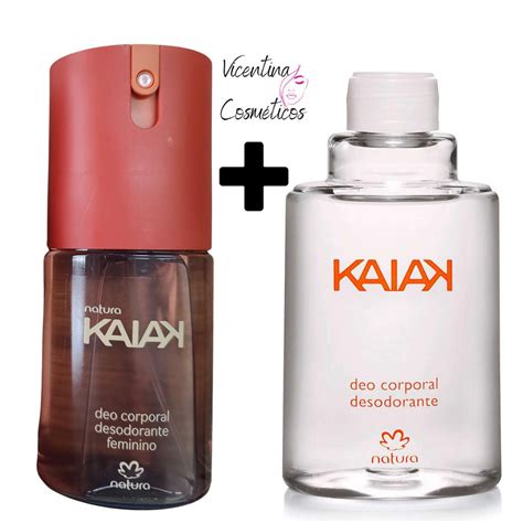 Kit Desodorante Corporal Kaiak Feminino Refil Natura Ml