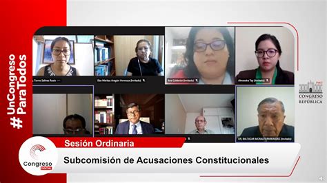 Subcomisión de Acusaciones Constitucionales Comunicaciones