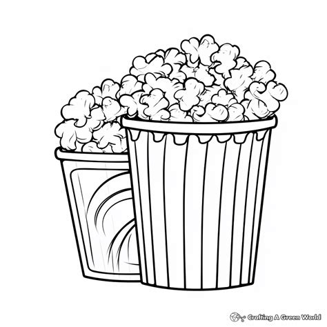 Popcorn Coloring Pages Free Printable