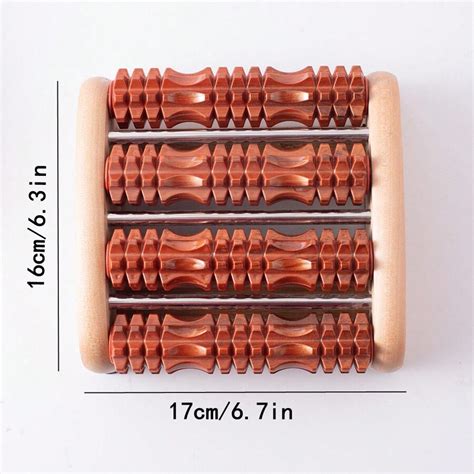 Masseur De Pied Roulant Cadre En Bois Naturel Pour La Stabilit Tube
