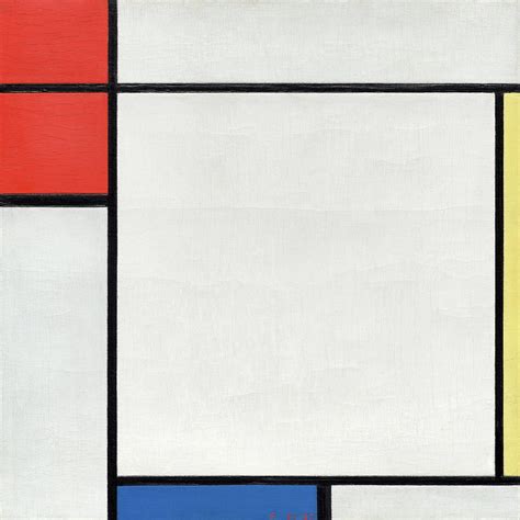 Yellow 1929 Mondrian Composition With Red And Blue