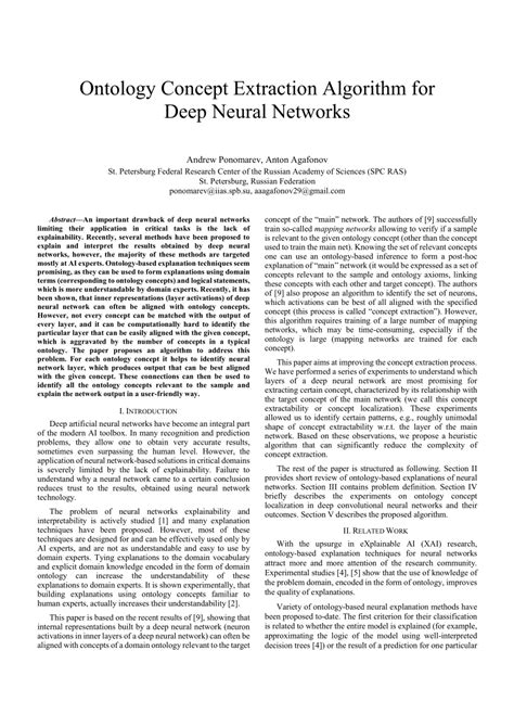 pdf ontology concept extraction algorithm for deep neural networks