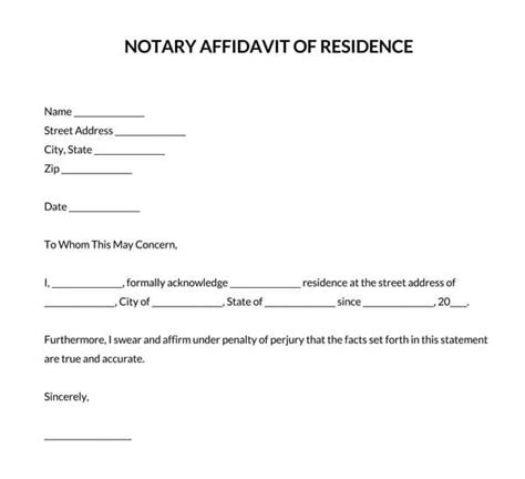 What Is A Notarized Affidavit Of Residency Infoupdate Org