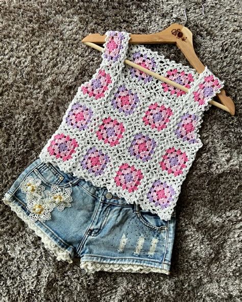 Patr N Gratis Top Cuadrados De Verano En Crochet Crochetisimo