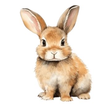 Cute Bunny Watercolor Illustration Bunny Rabbit Cute Bunny PNG