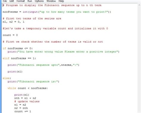 how to implement fibonacci series in python