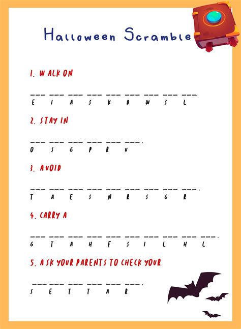 Halloween Unscramble 15 Free PDF Printables Printablee
