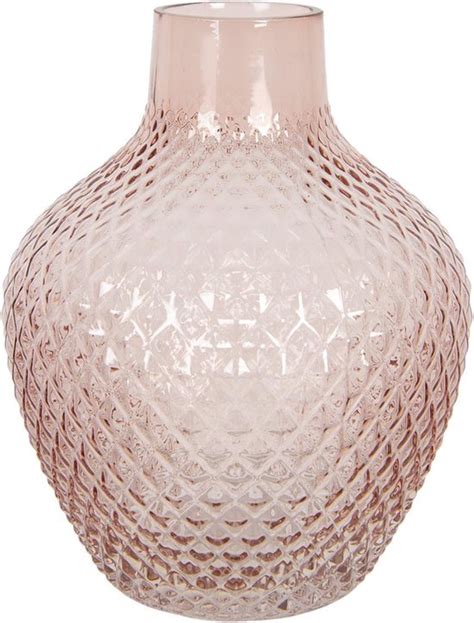 Clayre Eef Vaas 6GL2936P Ø 16 20 cm Roze Glas bol