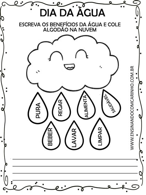 Atividades Para Imprimir E Trabalhar O Dia Da Gua