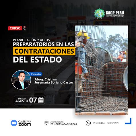 CACP Perú Curso Planificación Y Actos Preparatorios En Las