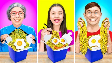 DESAFIO CULINÁRIO EU VS VOVÓ Truques Fáceis de Cozinha e Utensílios