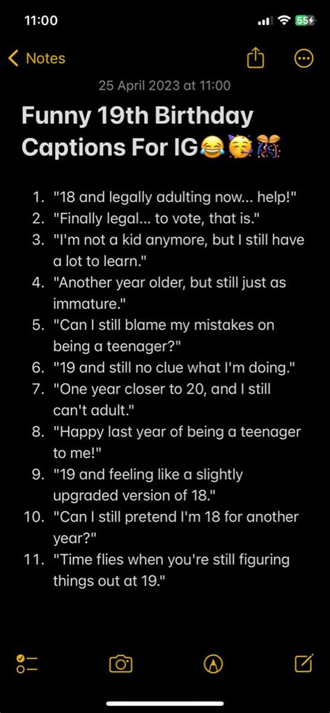 Funny 19th Birthday Captions For Instagram One Word Instagram