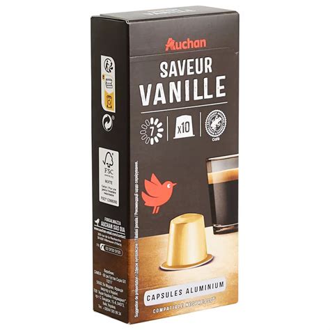 Auchan Capsules De Caf Vanille Intensit Compatibles Nespresso