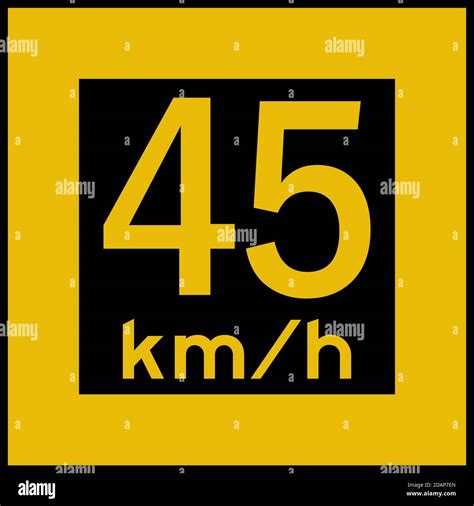 placa de señal de límite de velocidad de 45 km h Zona de aparcamiento