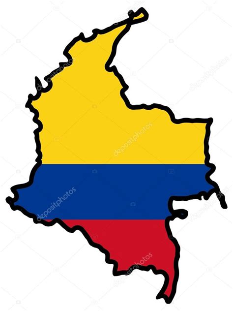 Mapa En Colores De Colombia Vector De Stock Por Perysty 3220557