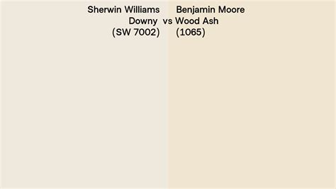 Sherwin Williams Downy SW 7002 Vs Benjamin Moore Wood Ash 1065 Side