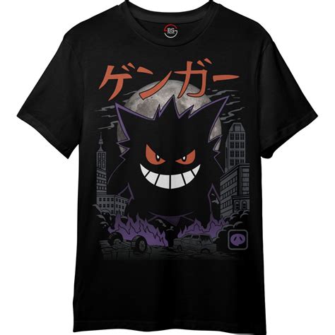 Camisa Camiseta Pokémon Gengar Godzilla Shopee Brasil