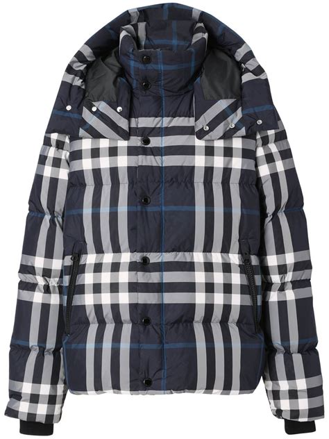 Burberry Detachable Hood Check Puffer Jacket Farfetch