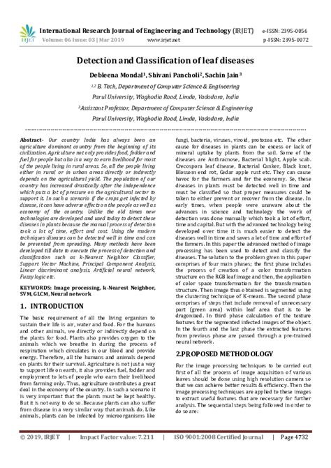 pdf irjet detection and classification of leaf diseases irjet journal