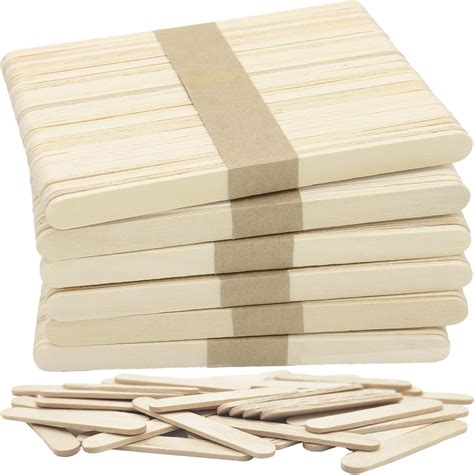 Amazon Popsicle Sticks 200Pcs Food Grade Extra Long Natural Wooden