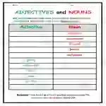 Adjectives And Nouns Worksheet By Teach Simple
