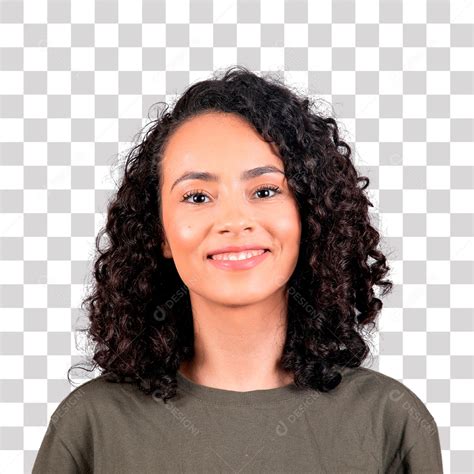 Mulher Bonita De Cabelos Cacheado Sorrindo PNG Transparente Sem Fundo