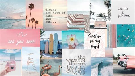 Summer Collage Aesthetic Desktop Wallpapers Wallpaper Cave Cute