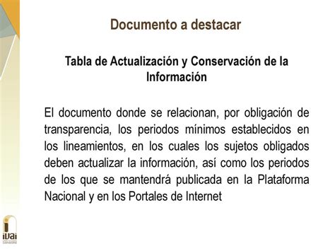 Obligaciones De Transparencia Y Lineamientos Generales Ppt Descargar