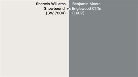 Sherwin Williams Snowbound SW 7004 Vs Benjamin Moore Englewood Cliffs