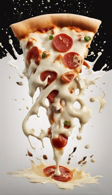 Premium Photo Cheese Dripping Pizza Slice