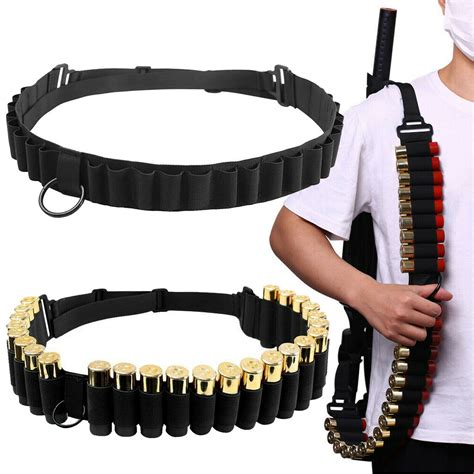 Adjustable Shotgun Shell Bandolier Belt 12 20 GA Tactical Ammo Holder