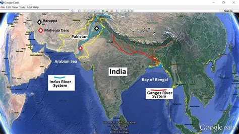 Ganges And Indus River Map