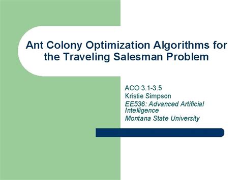 ant colony optimization algorithms for the traveling salesman