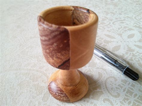 Trabalhos em Madeira Mini taça torneada madeiras jatobá e marfim