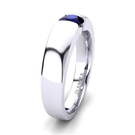 Achetez Bague de fiançailles Lissy 0 5crt en Argent Blanc Saphir 0 5