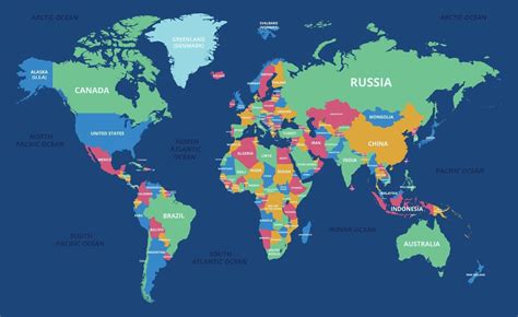Descargar mundo mapa con país nombres gratis Mapa mundo dibujo Mapas