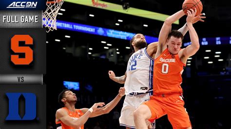 Syracuse Vs Duke Full Game Replay ACC Mens Basketball 2021 22