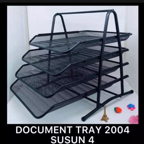 Jual BAK SURAT DOCUMENT TRAY 4 SUSUN JARING BESI Shopee Indonesia