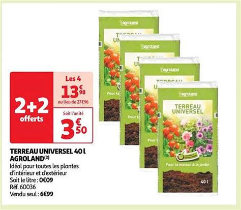 Promo Terreau Universel 40 L Agroland Chez Auchan ICatalogue Fr
