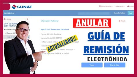 Como Anular Guia De Remision Electr Nica Sunat Actualizado Youtube