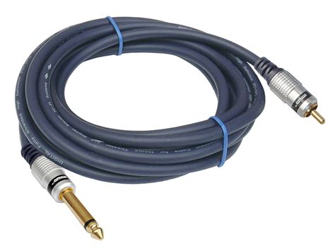 Przyłącze wtyk JACK 6 3mm 2P TS wtyk RCA CINCH COAXIAL 3 0m HQ VITALCO