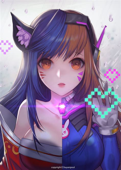 Ahri League Of Legends D Va Overwatch League Of Legends