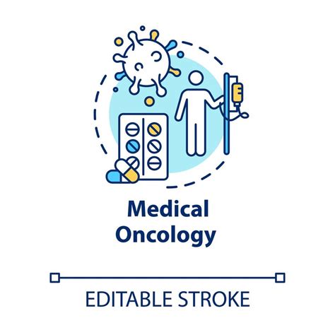 icono del concepto de oncología médica terapia de virus hospitalaria