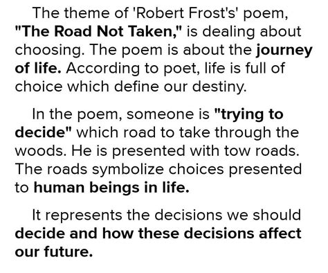 What Is Theme Of Poem The Road Not Taken Infoupdate Org