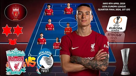 LIVERPOOL VS ATALANTA LIVERPOOL BEST PREDICTED LINEUP UEFA EUROPA