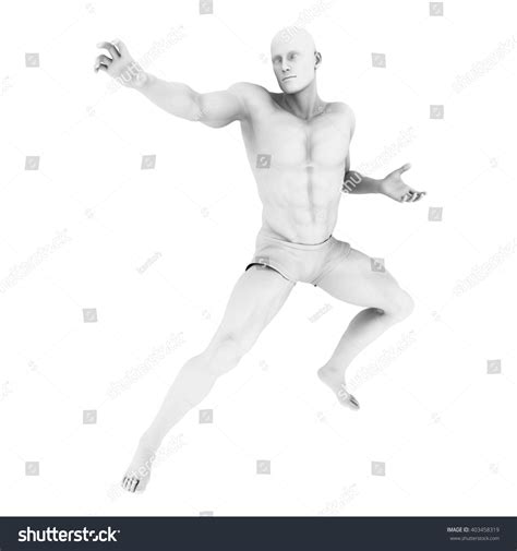 Superhero Pose Man 3d Render Illustration Stock Illustration 403458319