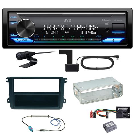 JVC KD X482DBT Bluetooth DAB Einbauset für Skoda Fabia Roomster Praktik