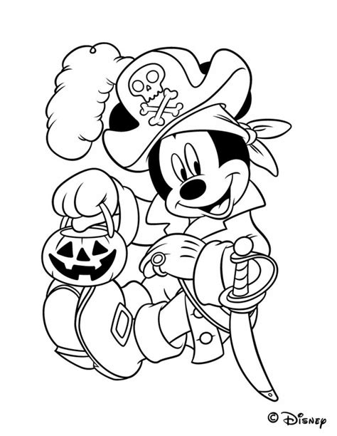 Coloriage Mickey Mouse Et La Citrouille D Halloween