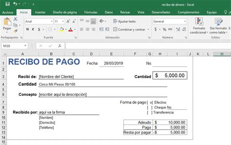 Recibo De Nomina En Excel Mide