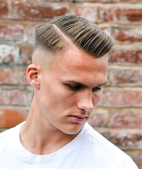 Fade Haircut With Side Part